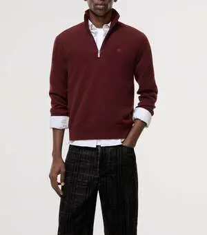 Burberry Cashmere-blend Quarter-zip Slim Sweater