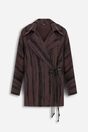 NOCTURNE Printed Tie Wrap Jacket