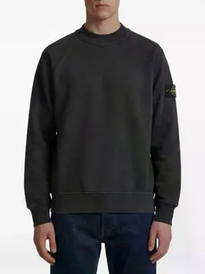 Stone Island Logo-patch Crew-neck Sweatshirt