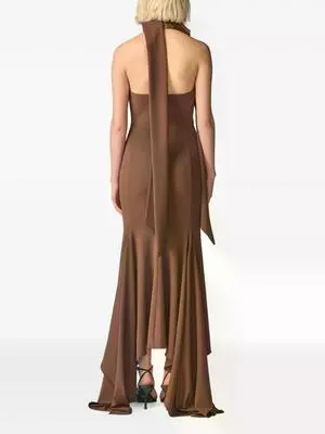 Monse Twist-front Asymmetric Midi Dress