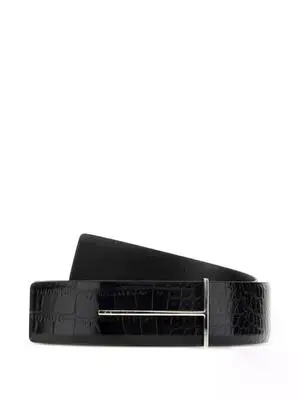TOM FORD Reversible T Buckle Belt - Black