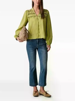 HOSS INTROPIA Cecile Lattice-detail Ruffled Shirt