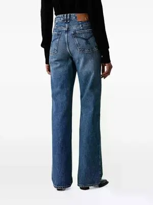 Patrizia Pepe Faded Straight-leg Jeans