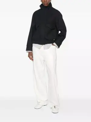 OTTOD'AME High-neck Elasticated Hem Jacket