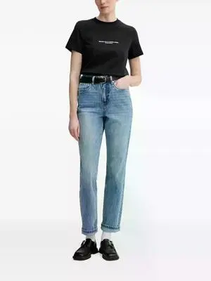 ISABELLE BLANCHE Slogan Print Crew Neck T-shirt