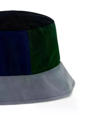 KANGOL Patchwork Corduroy Bucket Hat - Black