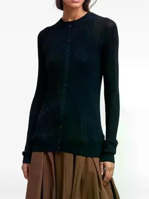 Tibi Ribbed-knit Cardigan