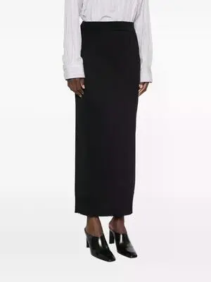 OTTOD'AME Fine-knit Slit-detail Midi Skirt