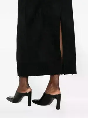 OTTOD'AME Fine-knit Slit-detail Midi Skirt