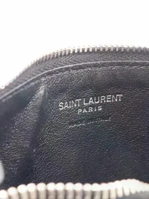 Saint Laurent 2020s Tiny Cassandre Logo-plaque Cardholder