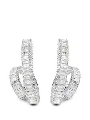 SWAROVSKI Matrix Hoop Earrings - Silver