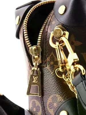 LOUIS VUITTON Monogram Canvas Petite Malle Souple Handbag - Black