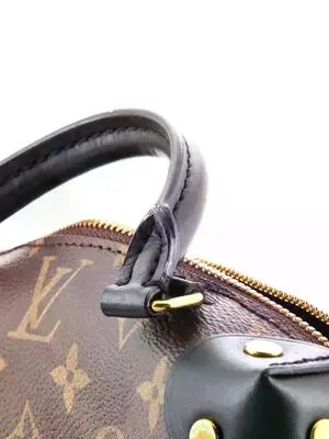 LOUIS VUITTON Monogram Canvas Petite Malle Souple Handbag - Black