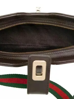 Gucci Mini Gg Canvas Web Moon Side Shoulder Bag