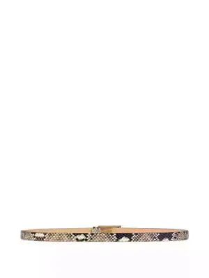 Victoria Beckham Dorian Snake-print Leather Belt - Brown