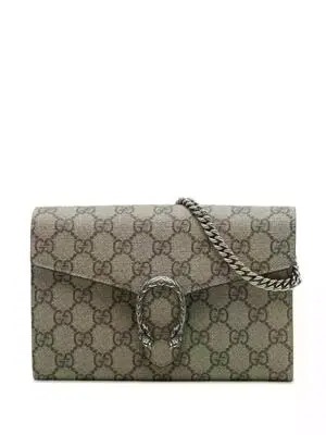 Gucci 2016-2026 Gg Supreme Dionysus Wallet On Chain Crossbody Bag - Neutrals