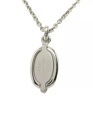 Hermès Palladium Plated Mini Maillon Pendant Necklace - Silver