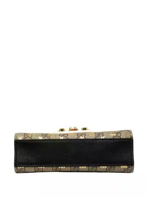 Gucci Gg Supreme Bee Padlock Crossbody Bag - Neutrals