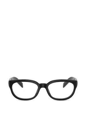 Prada Full Rim Oval Glasses - Black