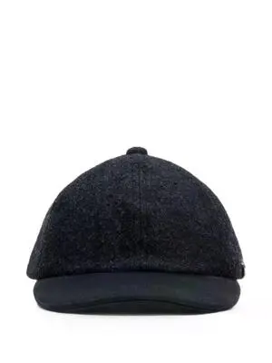 Comme Des Garçons Herringbone Wool Baseball Cap - Black