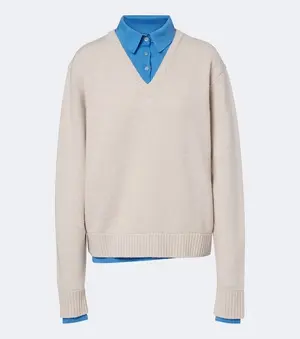 Acne Studios Layered Wool Sweater - White