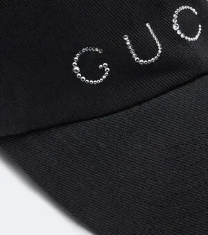 Gucci Embellished Logo Cotton-blend Baseball Cap