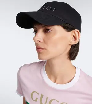 Gucci Embellished Logo Cotton-blend Baseball Cap