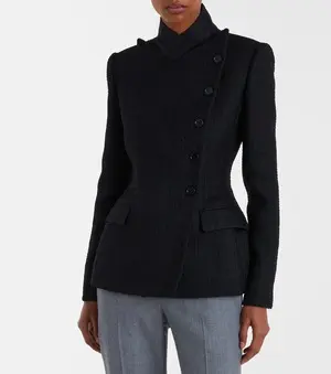 Alexander McQueen Wool And Mohair Tweed Jacket