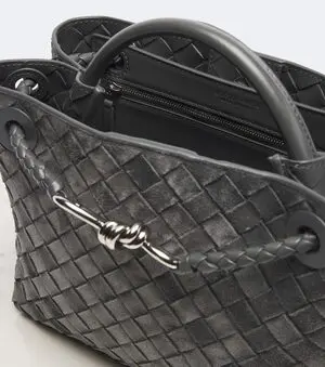 Bottega Veneta Andiamo Small Suede Top-handle Bag