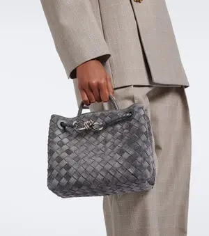 Bottega Veneta Andiamo Small Suede Top-handle Bag