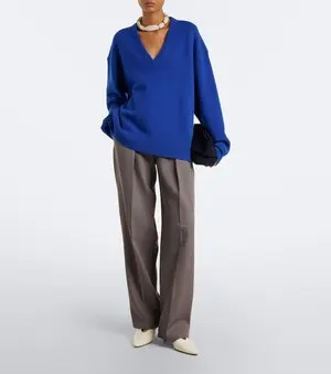 Extreme Cashmere N°457 V-neck Cashmere-blend Sweater