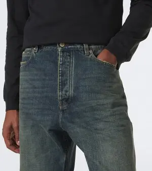 Balenciaga Faded Wide-leg Jeans