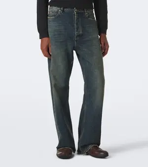 Balenciaga Faded Wide-leg Jeans