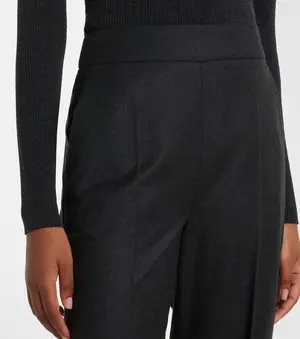 Agnona Wool Flannel Straight Leg Trousers