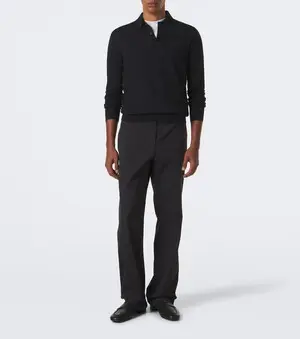 Prada Cashmere And Silk Polo Sweater