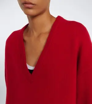 Extreme Cashmere N°457 V-neck Cashmere-blend Sweater