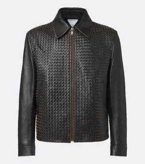 Bottega Veneta Intrecciato Leather Jacket