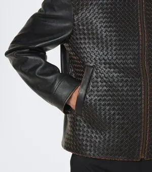 Bottega Veneta Intrecciato Leather Jacket