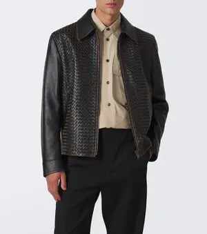 Bottega Veneta Intrecciato Leather Jacket