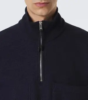 Bottega Veneta Wool Felt Half-zip Sweater