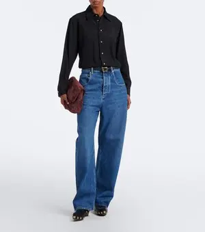 Bottega Veneta Barrel-leg Jeans In Mid