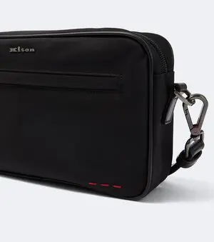 Kiton Leather-trimmed Toiletry Bag