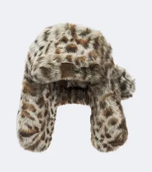 Ruslan Baginskiy Leopard Print Trapper Hat - Multicoloured