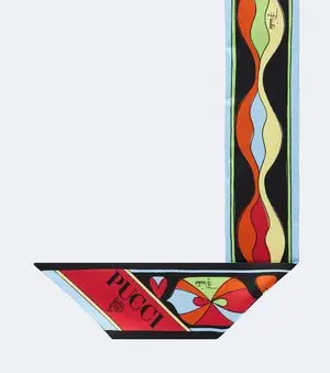 Emilio Pucci Onda And Nawaho Silk Twill Scarf