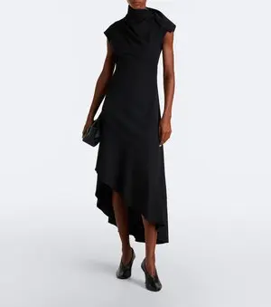 Proenza Schouler Elodine Asymmetric Draped Midi Dress