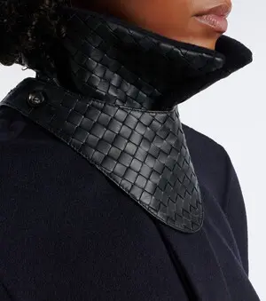 Bottega Veneta Intrecciato Wool And Cashmere Cape