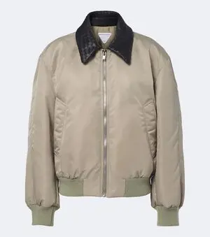 Bottega Veneta Leather-trimmed Blouson Jacket