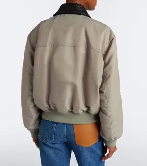 Bottega Veneta Leather-trimmed Blouson Jacket