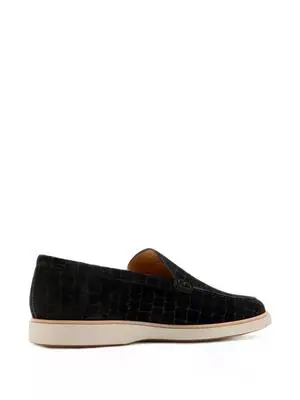 Magnanni Crocodile-effect Suede Loafers