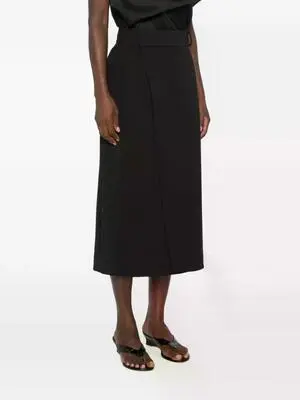 Alpha Studio Belted Wrap Midi Skirt